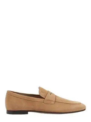 TOD'S Suede Penny Loafers - Brown
