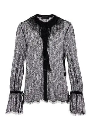 NILI LOTAN Cecily Lace Blouse - Black