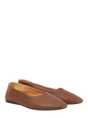 THE ROW Awar Leather Ballet Flats