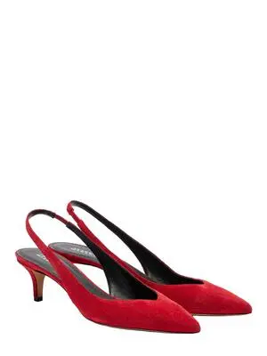 Isabel Marant Padim Suede Slingback Pumps - Red