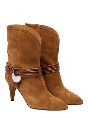 Isabel Marant Dytho Suede Ankle Boots - Brown