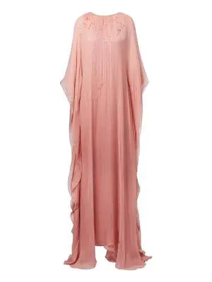 MARMAR HALIM Embellished Silk Kaftan - Pink