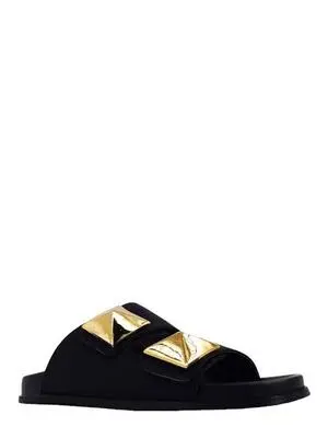 SHU SHOP Bernarda Studded Slide Sandal - Black Matte