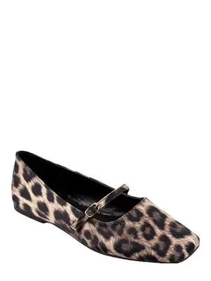 SHU SHOP Adele Mary Jane Flat - Leopard Satin