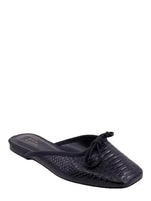 SHU SHOP Andrea Slide Flat Black Snake