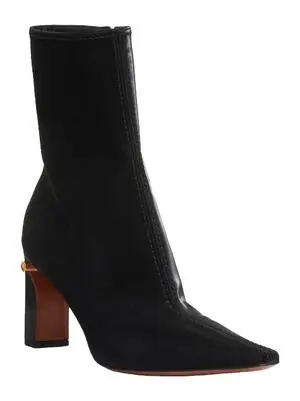 Alexander McQueen Block Heel Bootie - Black/ Gold