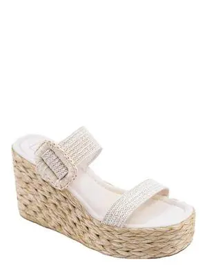 SHU SHOP Leena Platform Wedge Espadrille Sandal Bone