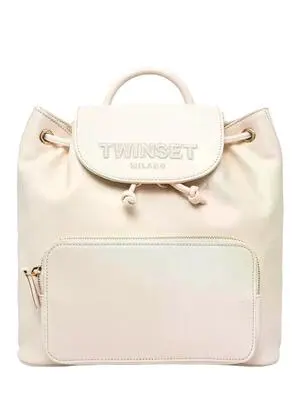 TWINSET Logo-embossed Backpack - Neutrals