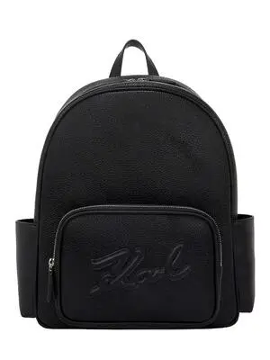 Karl Lagerfeld Embossed-logo Backpack - Black
