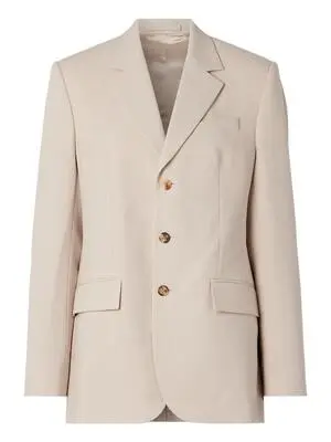 Wardrobe.NYC Wool-crepe Blazer - Neutrals