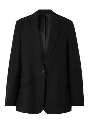 TOTEME Garderob Oversized Recycled Grain De Poudre Blazer - Black