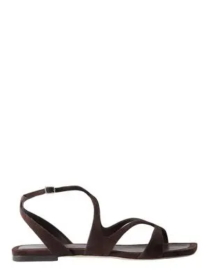 JIMMY CHOO Ayla Suede Sandals - Brown