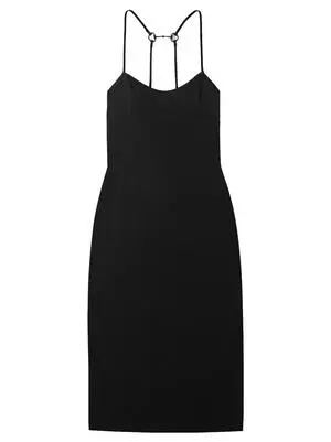 Gucci Embellished Crepe Midi Dress - Black