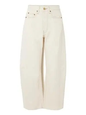 B Sides Slim Lasso High-rise Tapered Jeans - Off-white