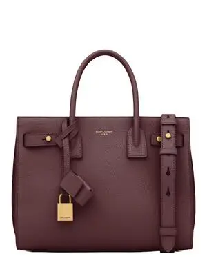 Saint Laurent Baby Sac De Jour Tote - Burgundy