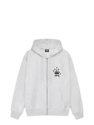 StÜssy Regal Crown Zip Hoodie - Grey