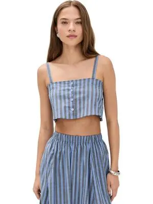 LE BOP Martha Top - Blue Stripe