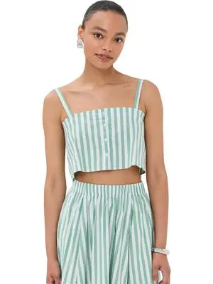 LE BOP Martha Top - Green Stripe