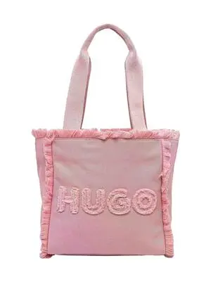 Hugo Logo-embroidered Tote Bag - Pink