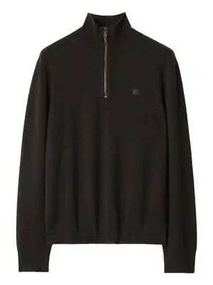 Burberry Cashmere Blend Half-zip Sweater - Scorched Brown