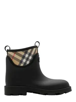 Burberry Rubber Marsh Stamp Low Boots Black