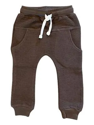 LAREE + CO Waffle Knit Joggers Cocoa