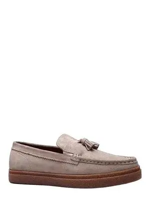 CARLOS BY CARLOS SANTANA Tassel Loafer - Earth Grey Suede