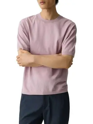 Theory Relaxed Crewneck T-shirt Pale Mauve