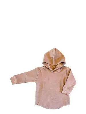 LAREE + CO Waffle Knit Hooded Pullover - Umber