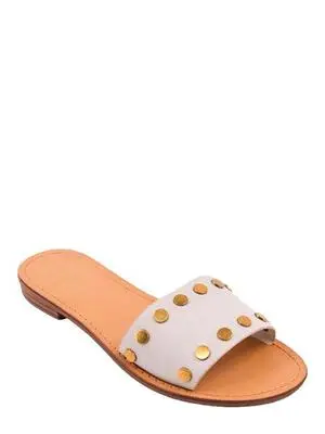 SHU SHOP Bernadette Studded Slide Sandal Stone