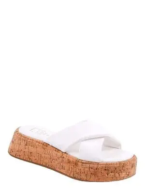 SHU SHOP Lydia Platform Slide Sandal White