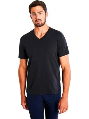 Anatomie Vince V-neck T-shirt - Black
