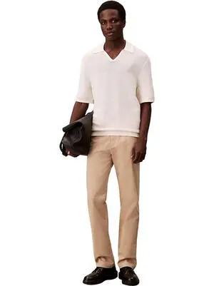 Calvin Klein Standard Straight Chino Pants - White Pepper