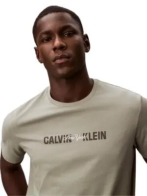 Calvin Klein New York Script Logo Graphic Classic T-shirt - Shadow
