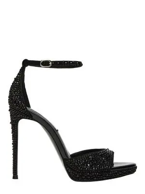 Steve Madden Wiley Rhinestones Stiletto Heels - Black