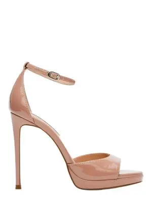 Steve Madden Wiley Open Toe Stiletto Heel - Blush Patent