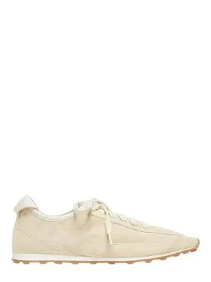Jacquemus Les Tennis Croc-embossed Suede Sneakers - Ivory