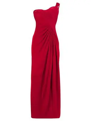 GAURAV GUPTA Erytheia Sculpted One-shoulder Gown - Red