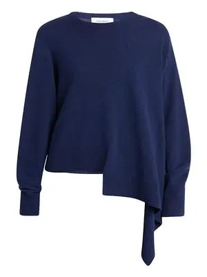 Alexander McQueen Asymmetric Hem Cashmere-wool Sweater - After 6 Blue