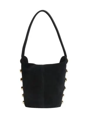 Simkhai Amaya Studded Leather Bucket Bag - Black
