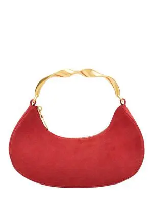 Simkhai Nixi Suede Top-handle Bag - Crimson