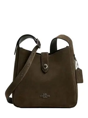 COACH® Hadley Convertible Crossbody Bag Suede/qb/army Green