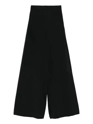 MOUTAKI High-waisted Wide Leg Trousers - Black