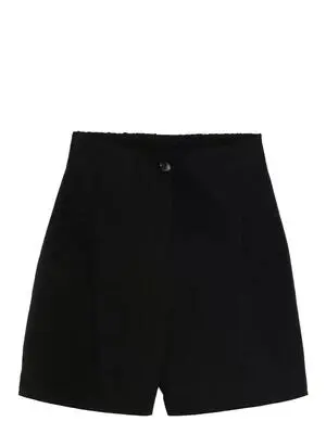 MOUTAKI Mid-rise Pleated Shorts - Black