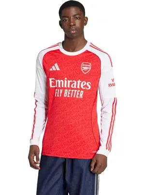 Adidas Arsenal 25/26 Long Sleeve Home Jersey - Better Scarlet / White