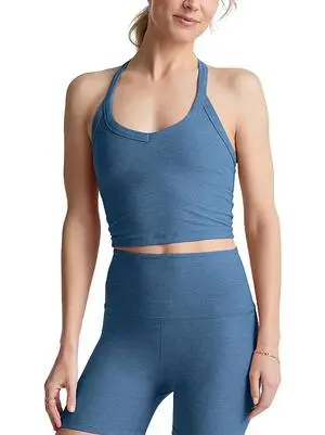 Beyond Yoga On The Up Cropped Tank Top - Washed Denim