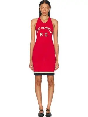 BODE Renfrew Dress In Red - Red Multi