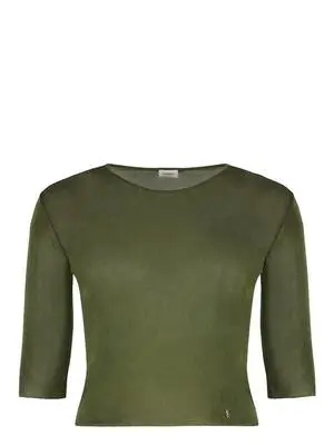 Saint Laurent Viscose Top - Green