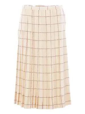 Loro Piana Silk Skirt - Chalk+pecan Syrup
