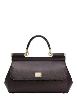 Dolce & Gabbana Medium Sicily Handbag - Bordeaux